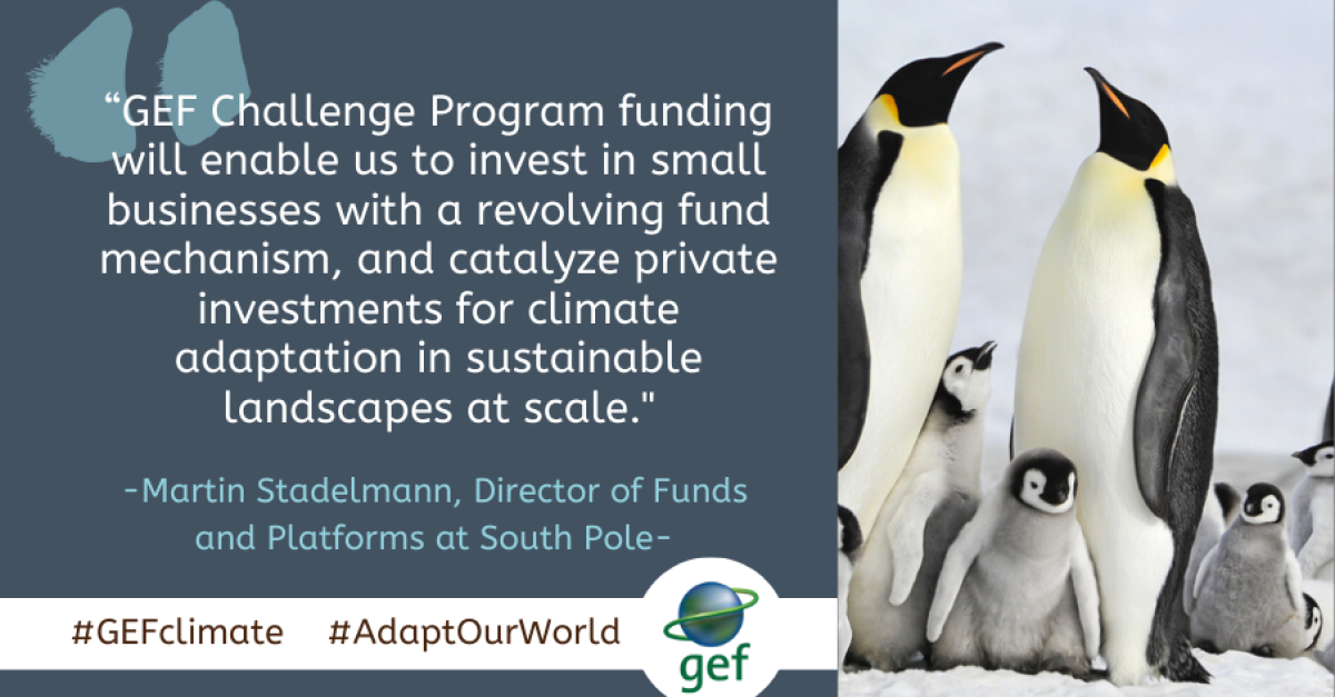 South Pole winner of GEF Challenge Program for Adaptation Innovation